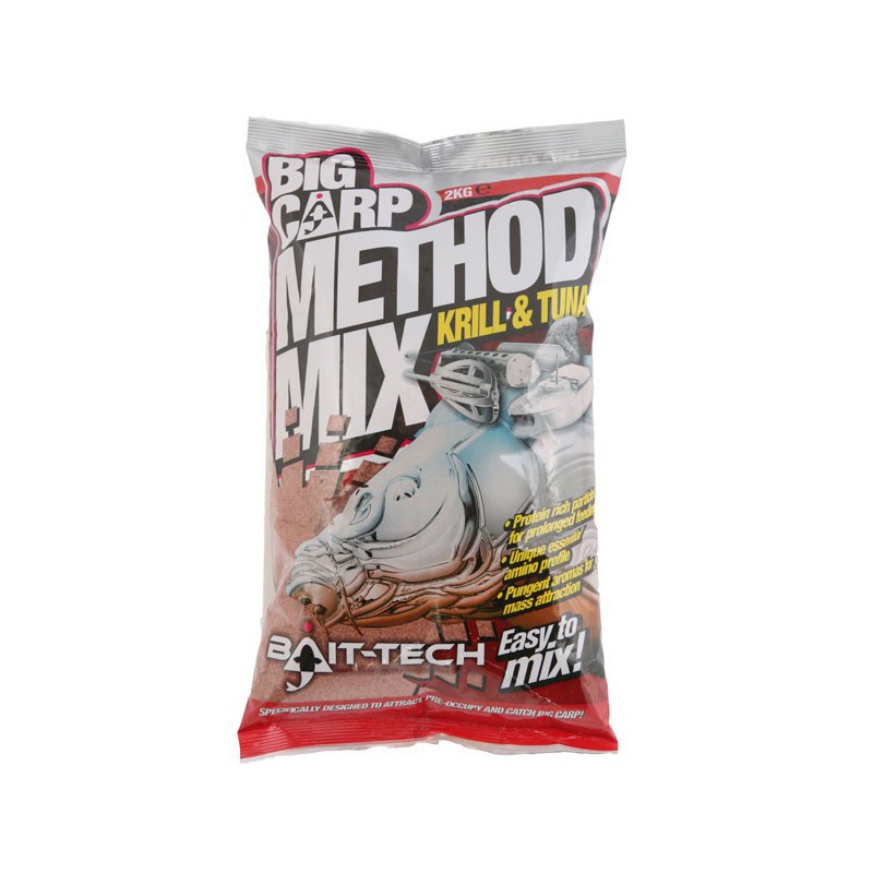 ПРИКОРМКА BAIT-TECH BIG CARP METHOD MIX KRILL AND TUNE 2KG купить в ...